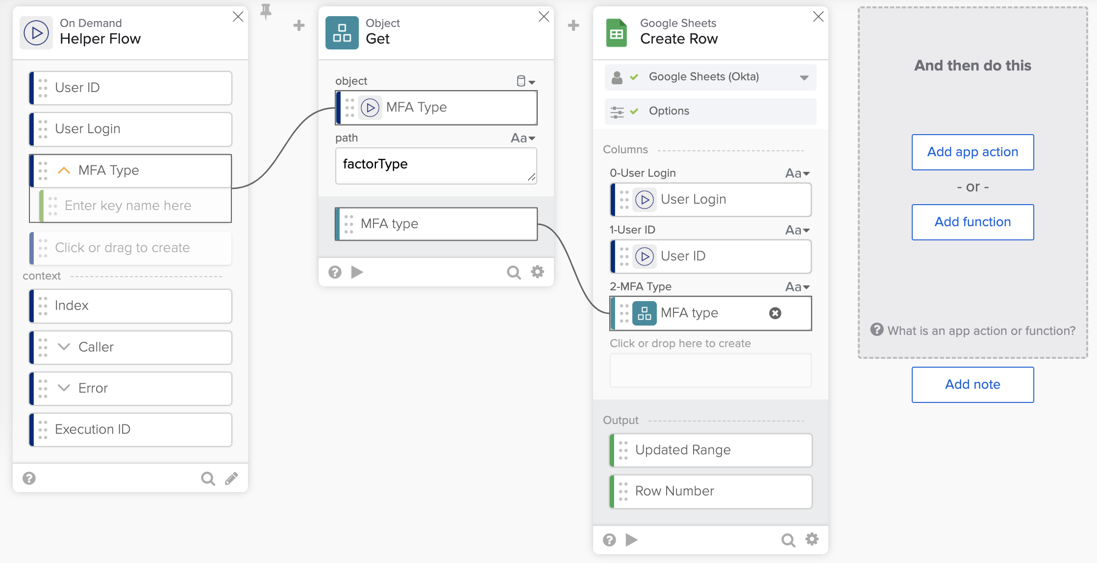 Save User MFA Information to a Google Sheets Spreadsheet in Okta Workflows – Max Katz